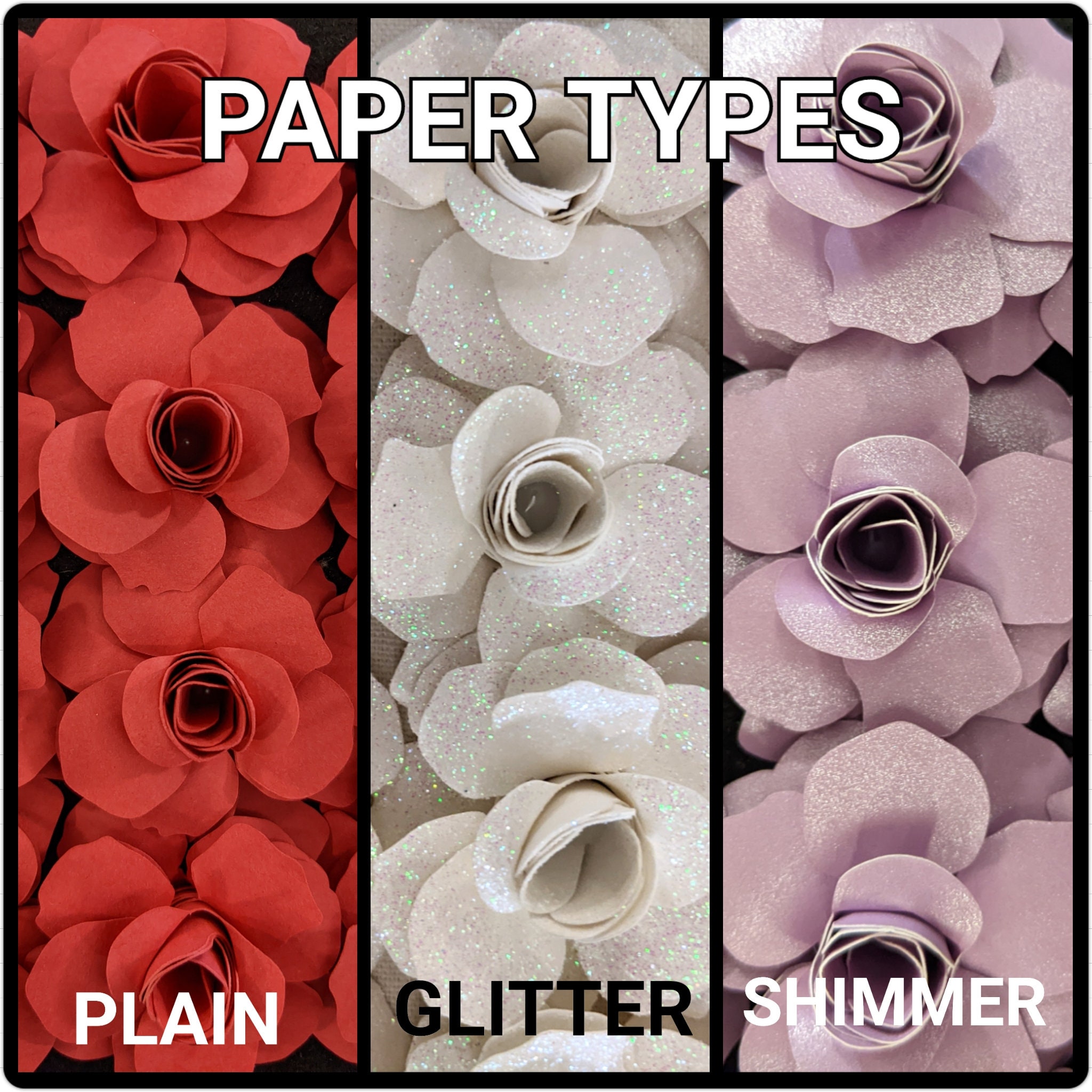 Custom Paper Rose Shadow Box, Personalized Paper Rose Shadow Box ...