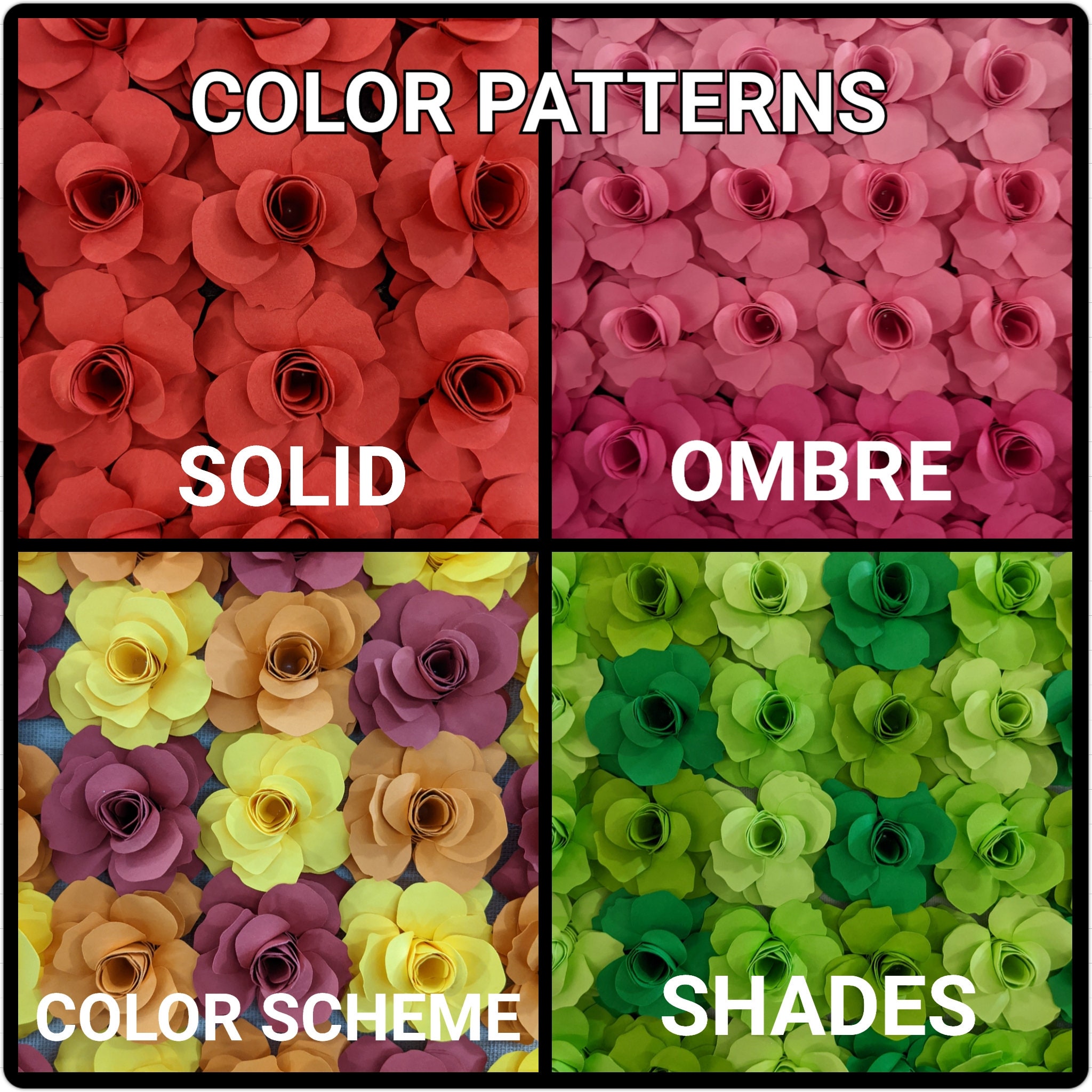 Custom Paper Rose Shadow Box, Personalized Paper Rose Shadow Box ...