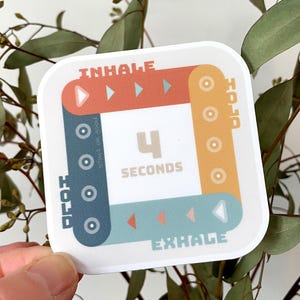 Box Breathing Sticker | Square Breathing Mindfulness Exercise | Anxiety ...