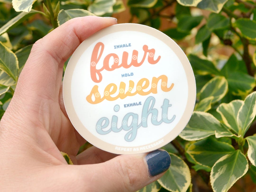 Four Seven Eight Breathing Sticker | Sleeping Technique | Calming ...