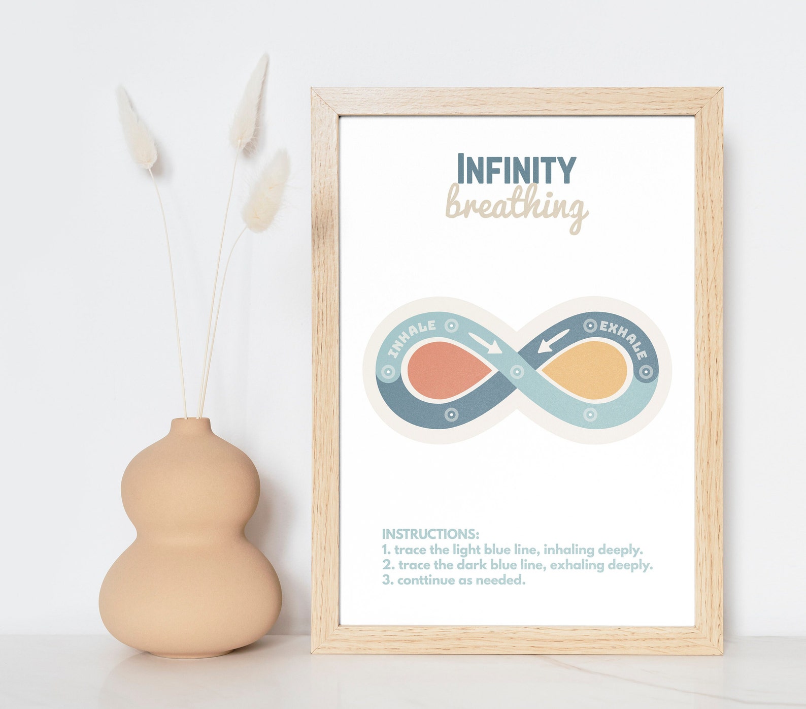 Infinity Breathing, Psychology Poster, Deep Breathing Tool, Anxiety ...