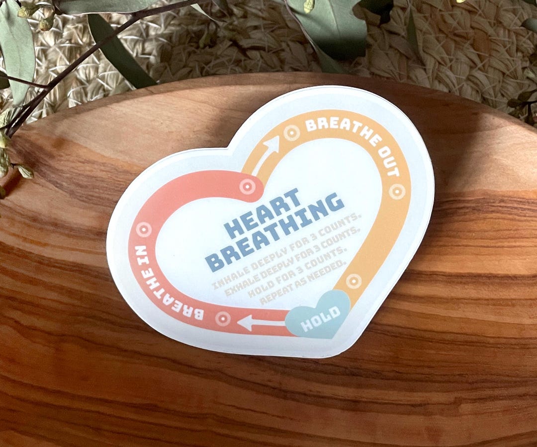Heart Breathing Sticker | Self Care Strategy | Nurture Inner Calm ...