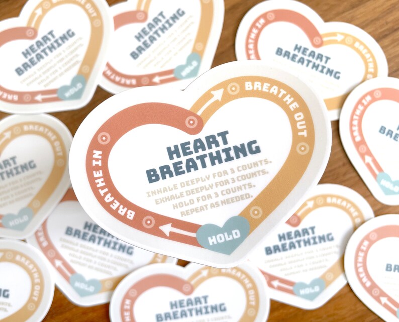 Heart Breathing Sticker | Self Care Strategy | Nurture Inner Calm ...