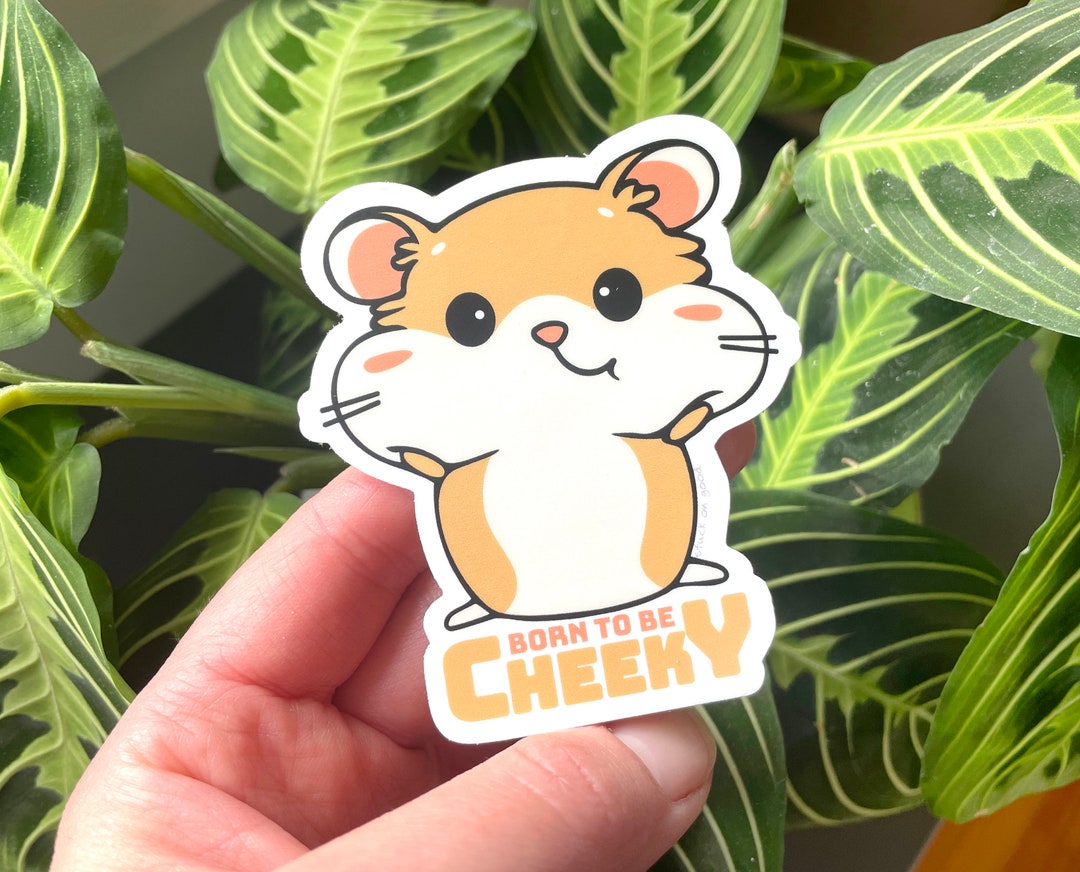 Cheeky Hamster Sticker: Funny Rodent Decal - Etsy