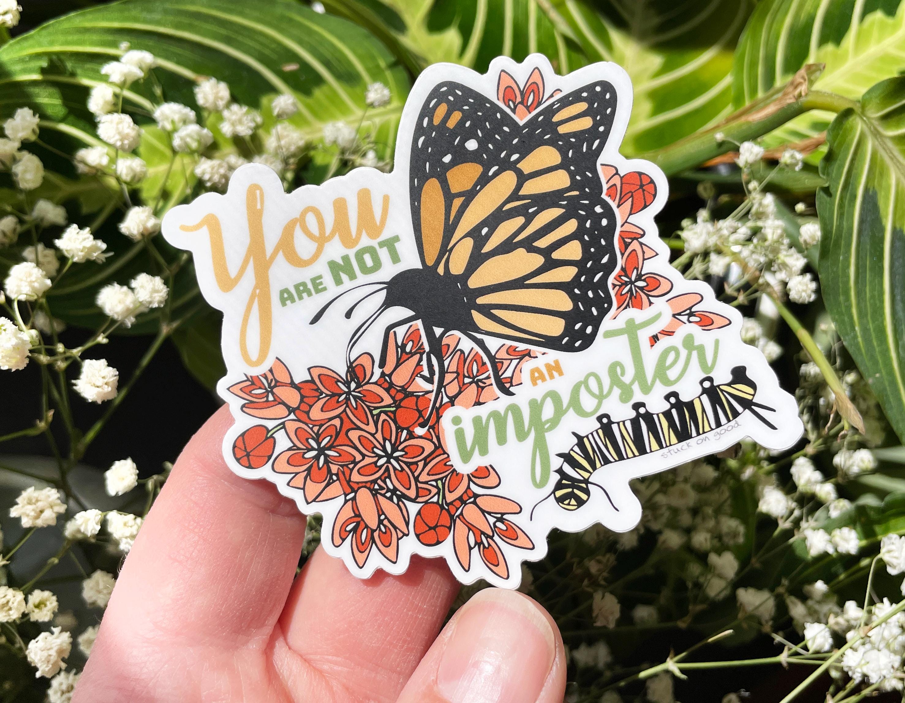 Monarch Butterfly Imposter Syndrome Sticker: Mental Health Art - Etsy