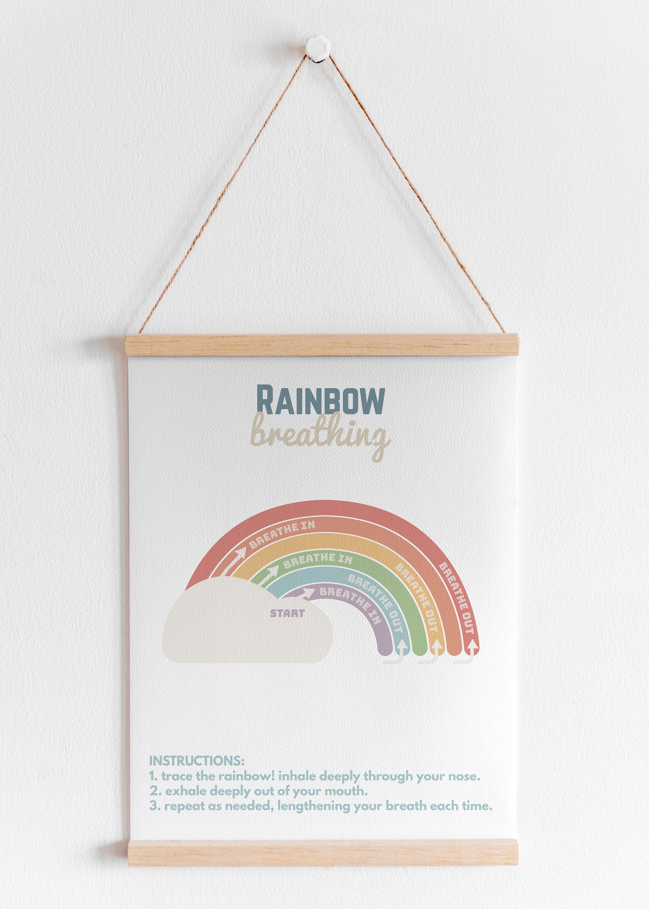 Calm Corner Mindfulness Poster, Rainbow Breathing, Mental Health ...