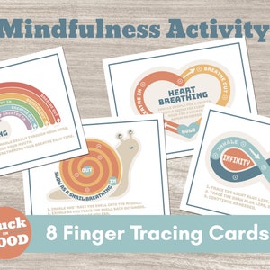 Finger Tracing Calming Cards, Printable Breathing Exercises ...