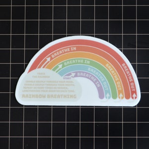Rainbow Breathing Sticker | Finger Tracing Calming Technique | Kids ...