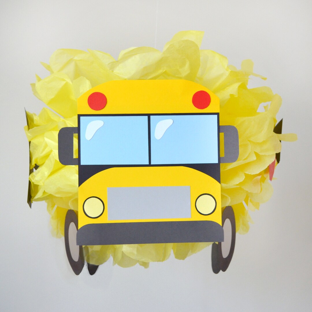 School Bus Pom Pom - LAST CHANCE! | Tissue Paper Pompom Kit DIY ...