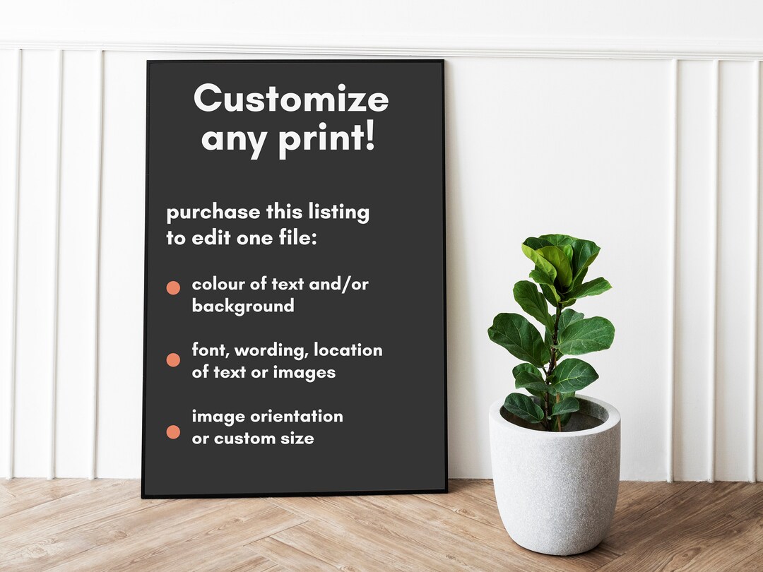 Customized Art Print Request, Custom Edit for One Print, Personalized ...
