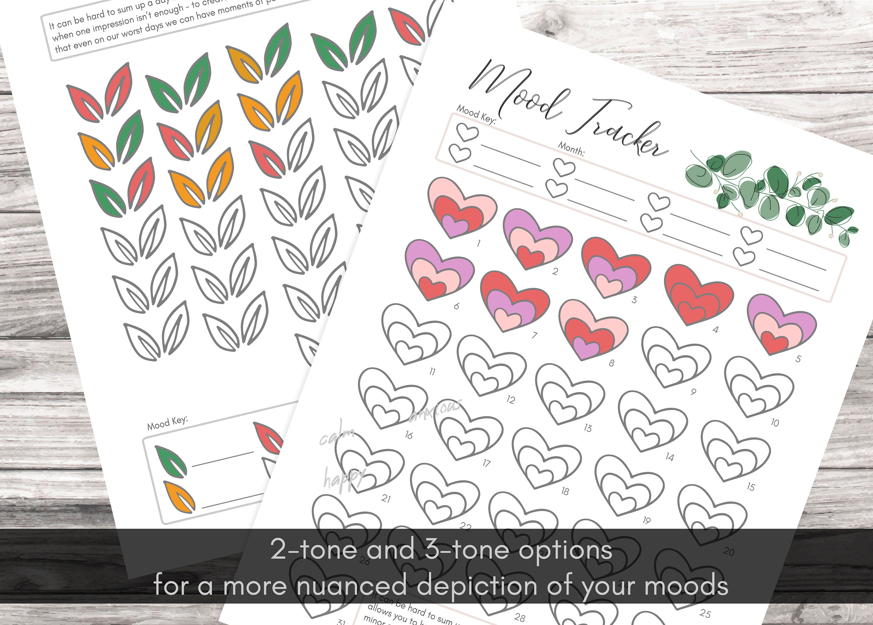 Mood Tracker Printable, Social Justice Self Care Mood Chart Bullet ...