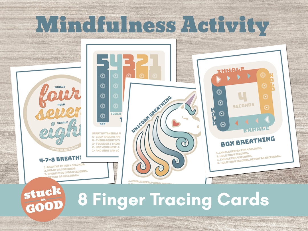 Finger Tracing Calming Cards, Printable Breathing Exercises ...