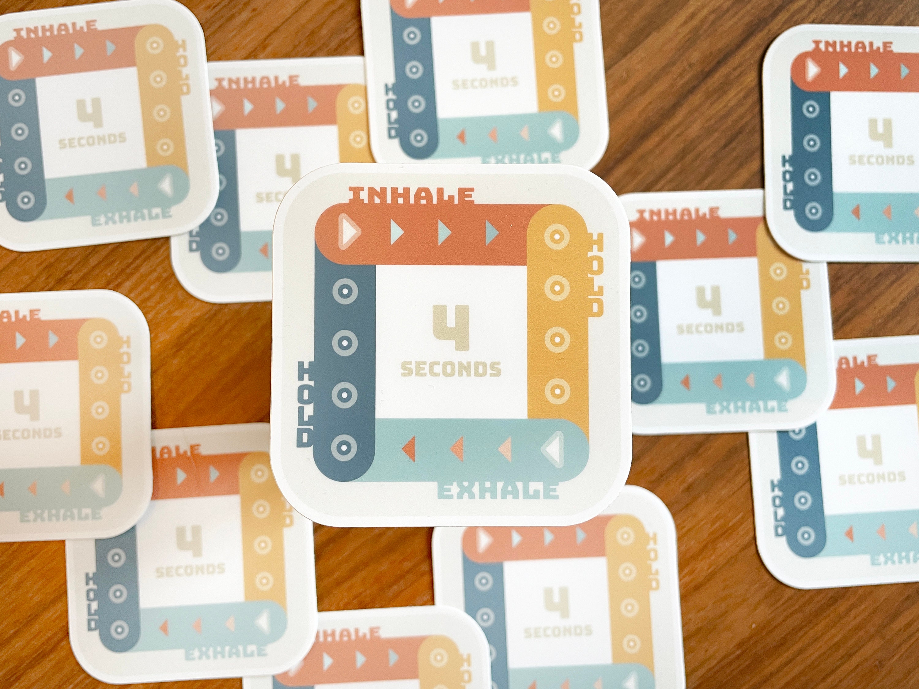 Box Breathing Sticker Square Breathing Exercise Finger Tracing ...