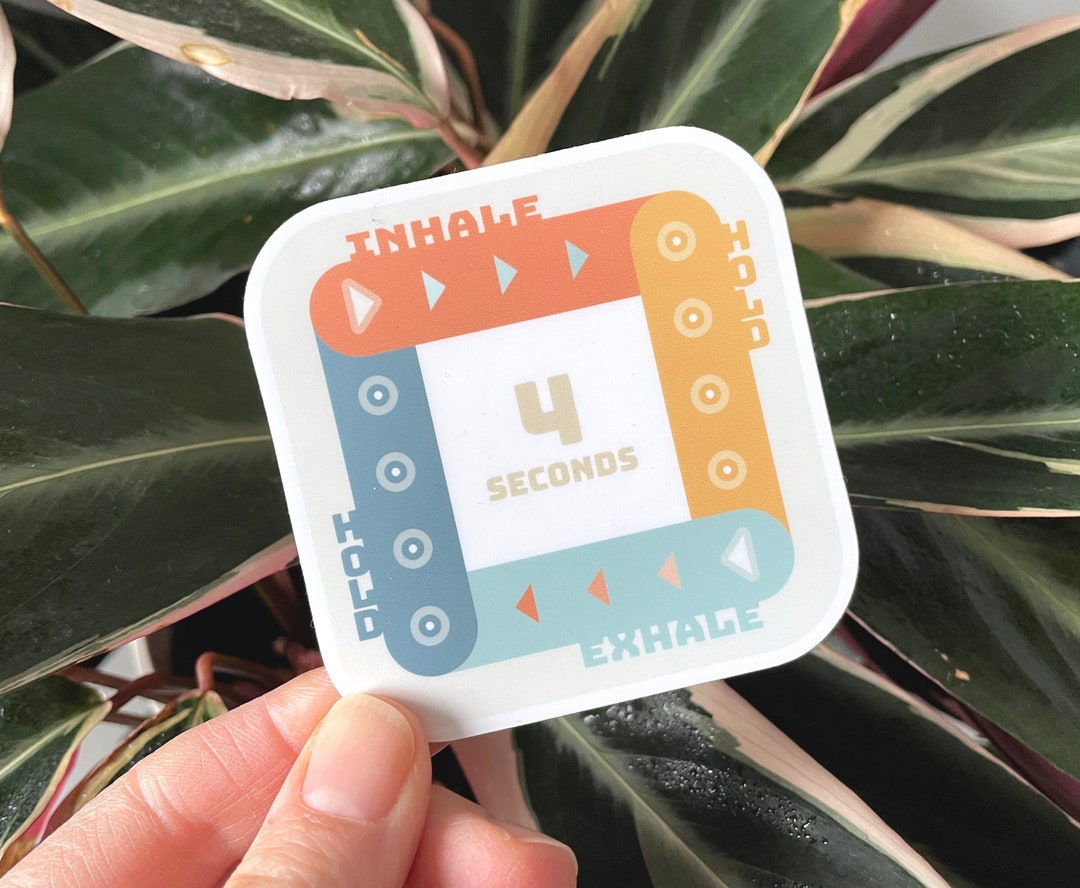 Box Breathing Sticker | Square Breathing Exercise | Finger Tracing ...
