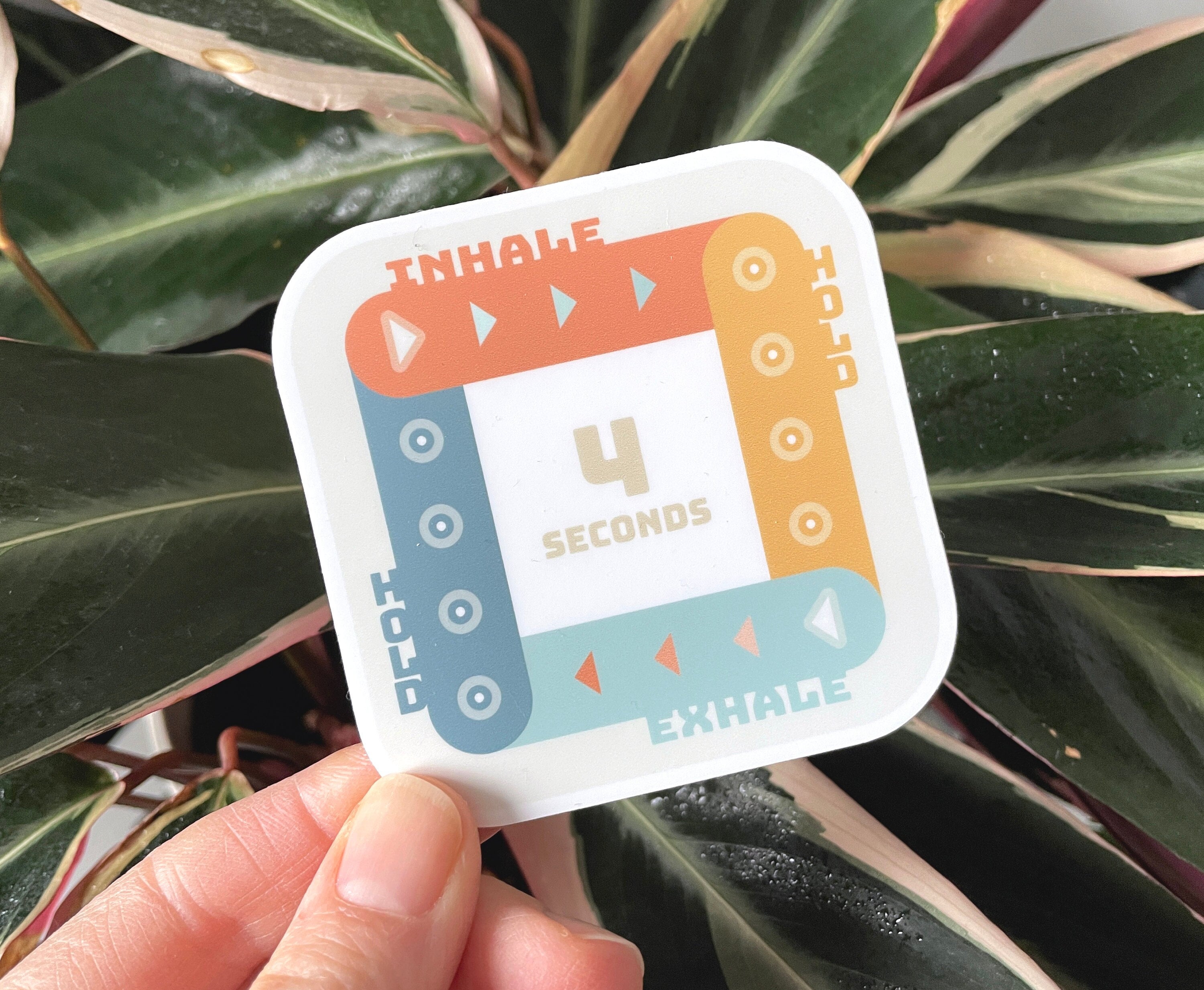 Box Breathing Sticker Square Breathing Exercise Finger Tracing ...