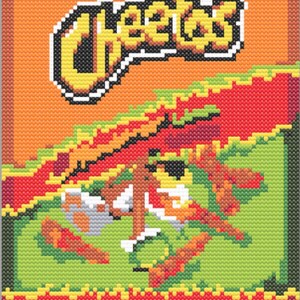 Hot Cheetos Counted Cross Stitch PDF | DMC - Etsy