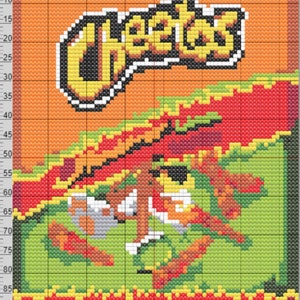Hot Cheetos Counted Cross Stitch PDF | DMC - Etsy