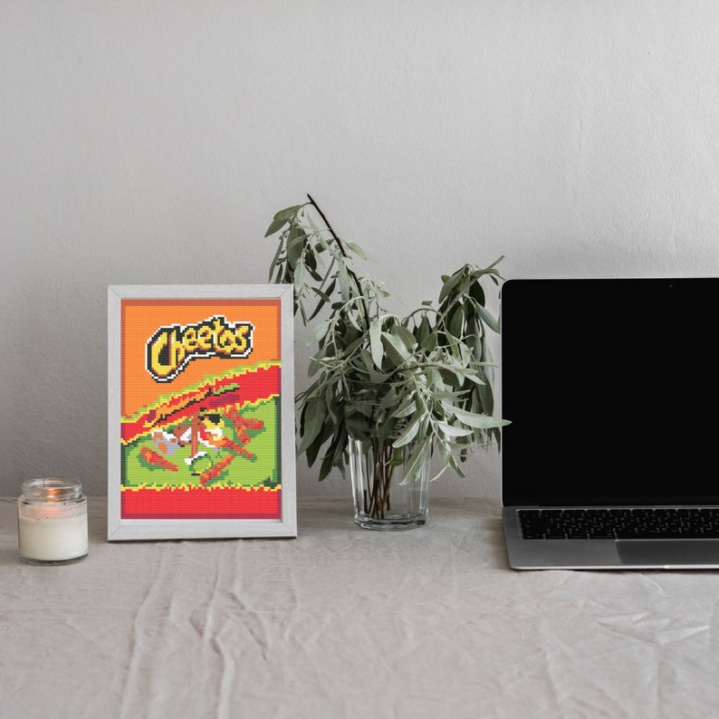 Hot Cheetos Counted Cross Stitch PDF | DMC - Etsy