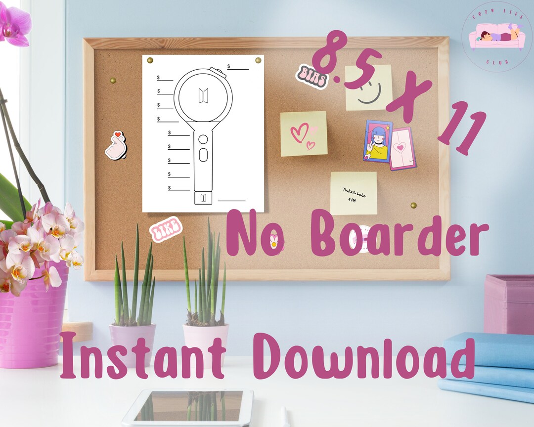 BTS Army Bomb Savings Tracker Sheet | Instant Download | Printable ...