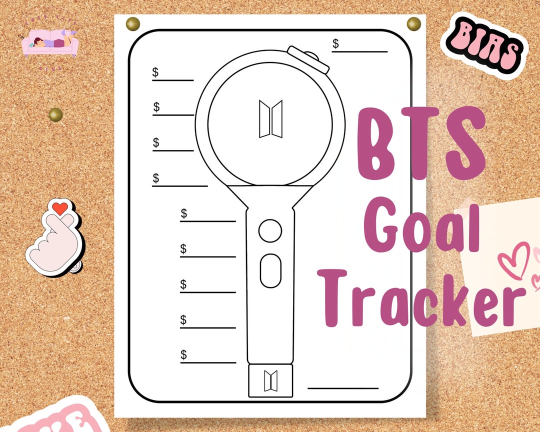 BTS Army Bomb Savings Tracker Sheet | Instant Download | Printable ...