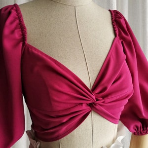 Twist Front Crop Top PDF Sewing Pattern Printable Sewing - Etsy