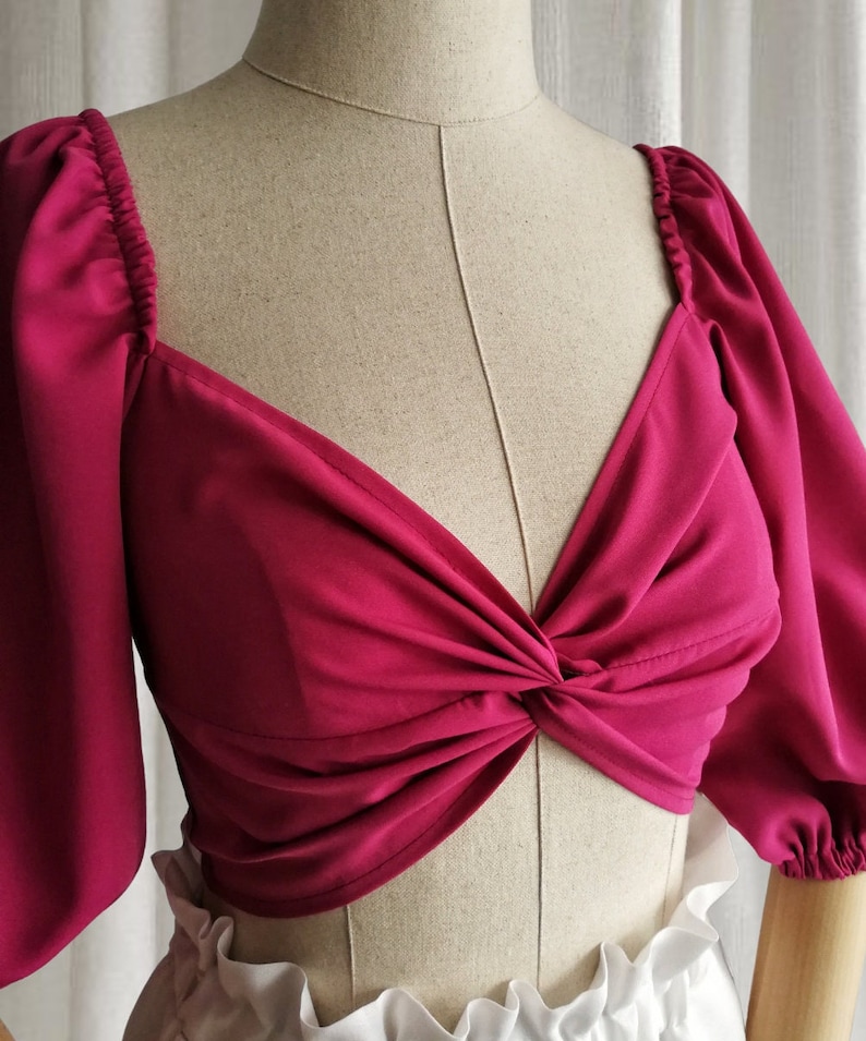 Twist Front Crop Top PDF Sewing Pattern Printable Sewing - Etsy