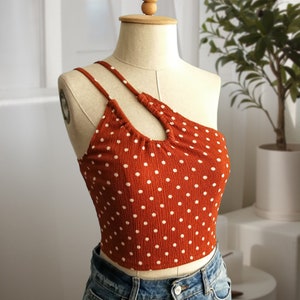 One Shoulder Cut Out Top Sewing Pattern- Beginner Friendly Easy Summer ...