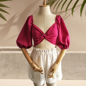 Twist Front Crop Top PDF Sewing Pattern Printable Sewing Pattern in ...