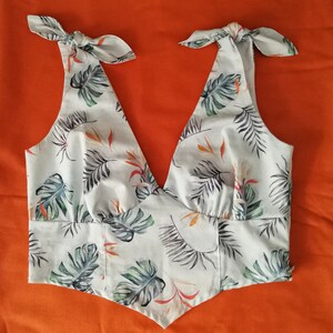 Bow Shoulder Bustier Top Sewing Pattern-pdf Sewing Pattern- Tie ...