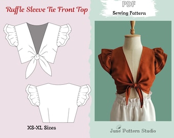 Tie Front Crop Top - Etsy