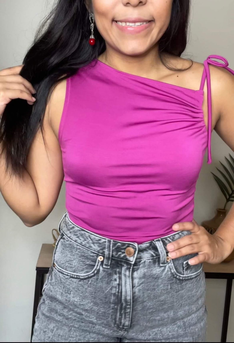 Asymmetrical Side Ruched Top Pattern Printable Sewing Pattern - Etsy