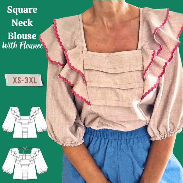 Vintage Blouse Sewing Pattern - Etsy