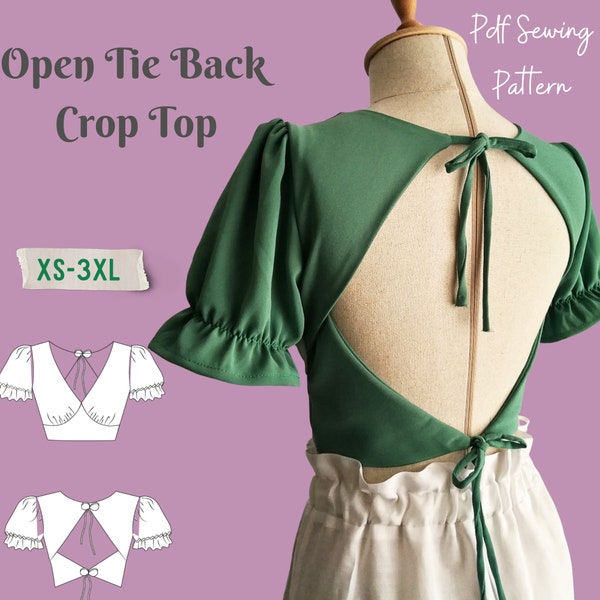 Tie Back Top Pattern - Etsy