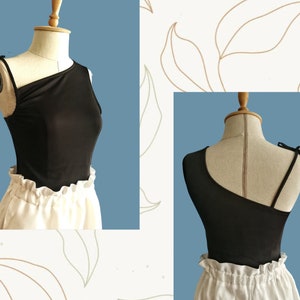 Asymmetrical Side Ruched Top Pattern Printable Sewing Pattern - Etsy