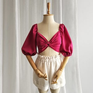 Twist Front Crop Top PDF Sewing Pattern Printable Sewing - Etsy