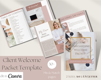 Client Welcome Packet Template | New Client Service Guide | Virtual Assistant Welcome Packet ...