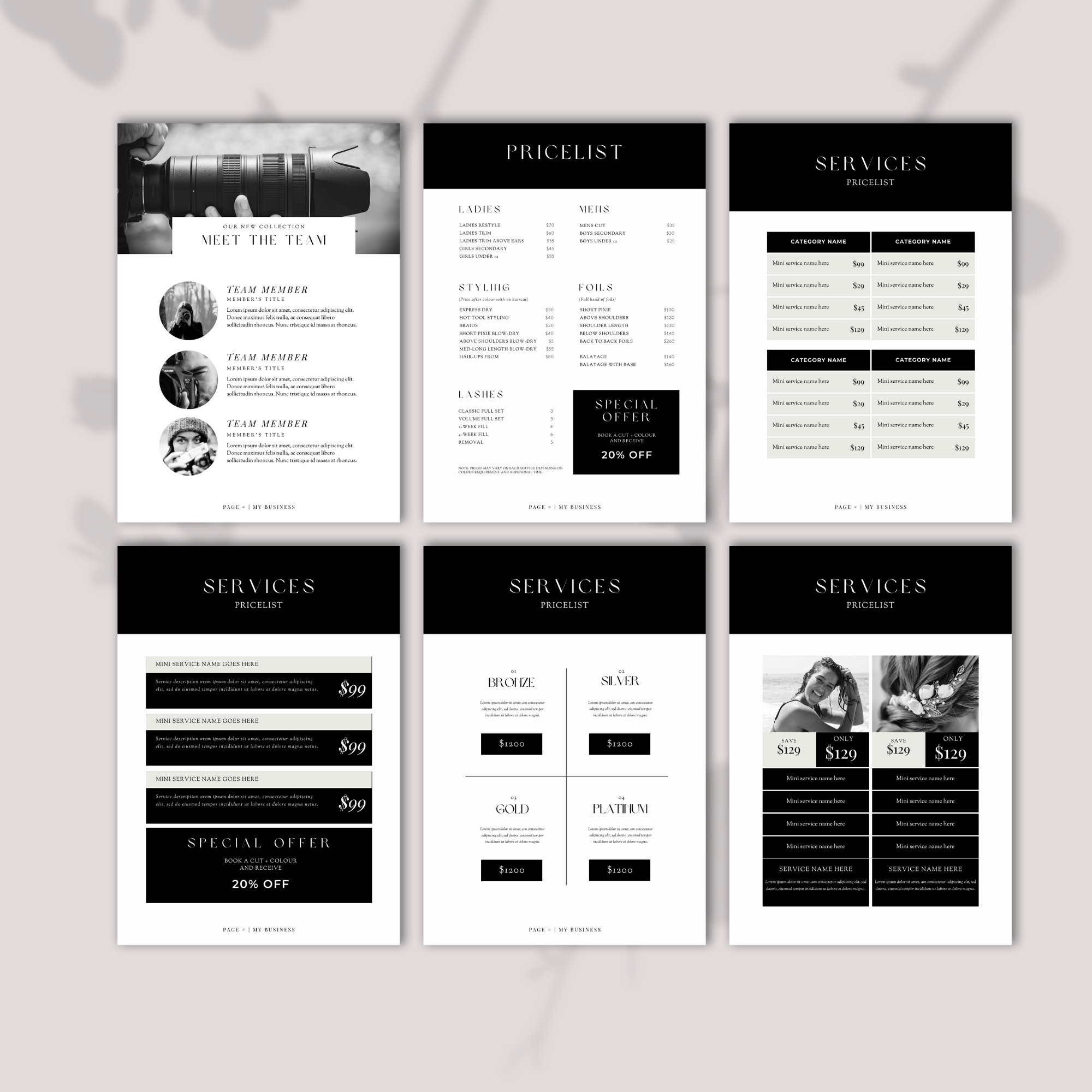 Services & Pricing Guide Template Canva, Photography Pricing Guide ...