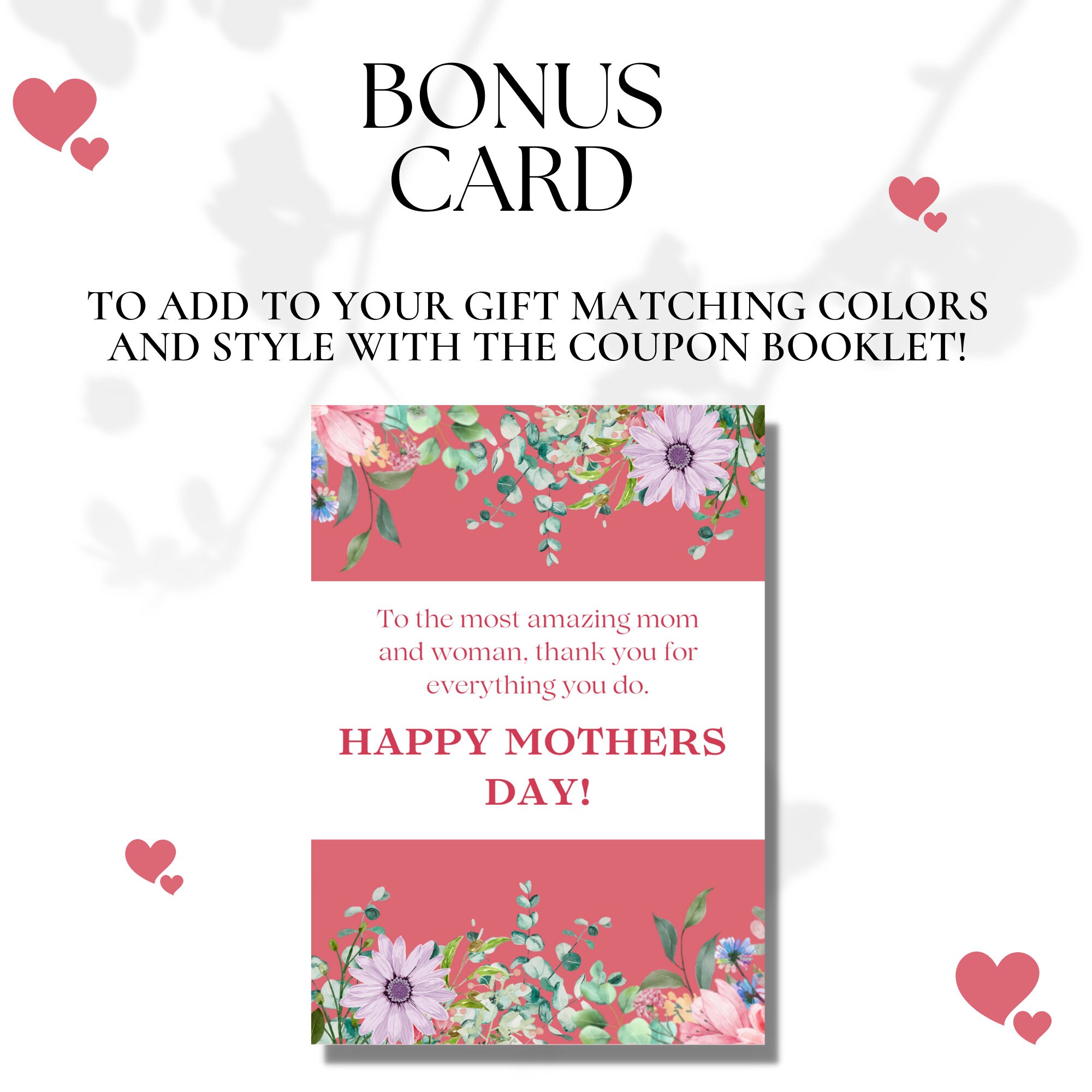 Editable Mom Coupon Book Template for Mothers Day Gift Idea, Printable ...