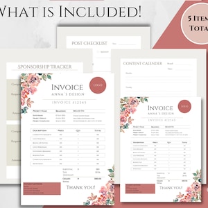 Invoice Canva Template Download, Business Invoice, Order Form, Digital ...