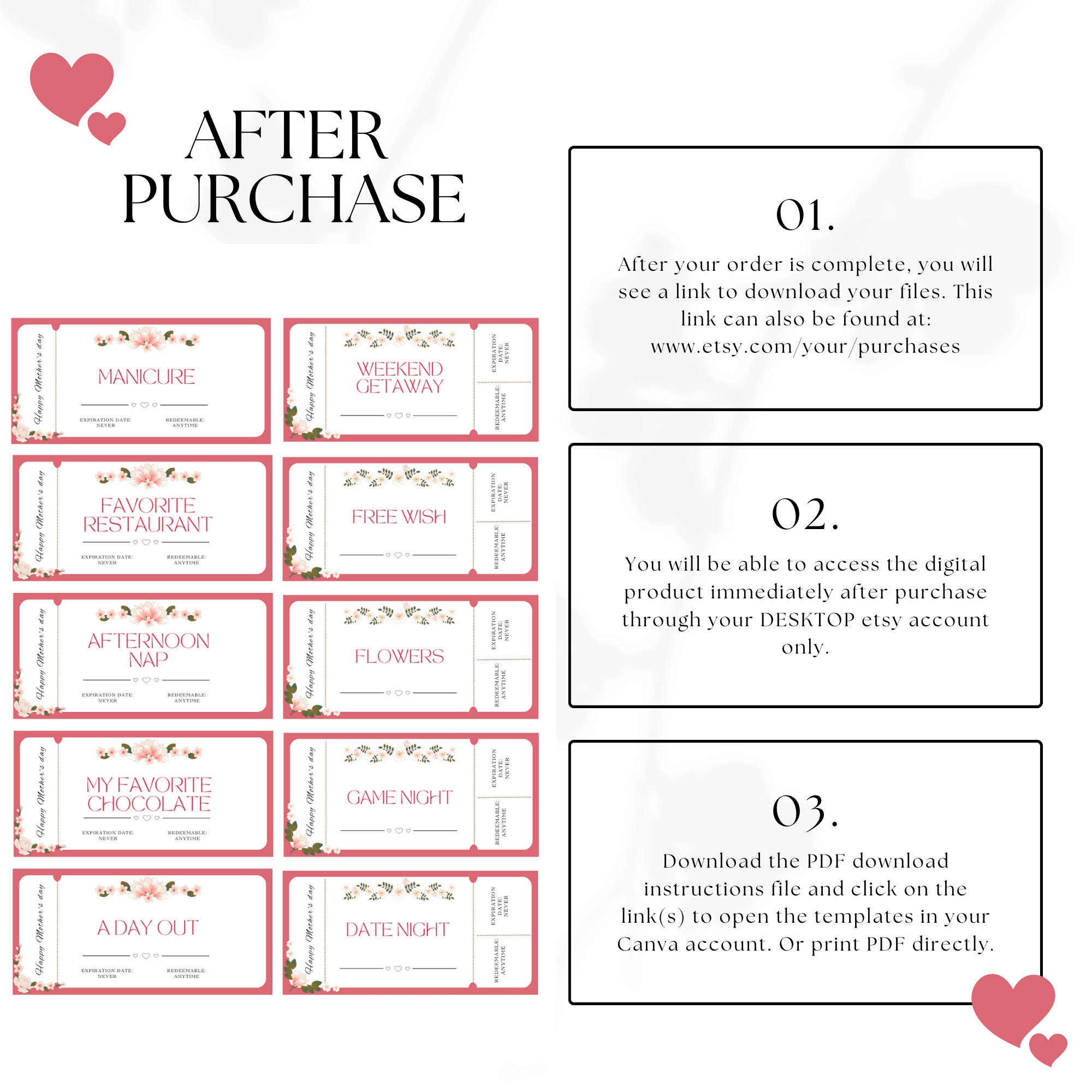 Editable Mom Coupon Book Template for Mothers Day Gift Idea, Printable ...