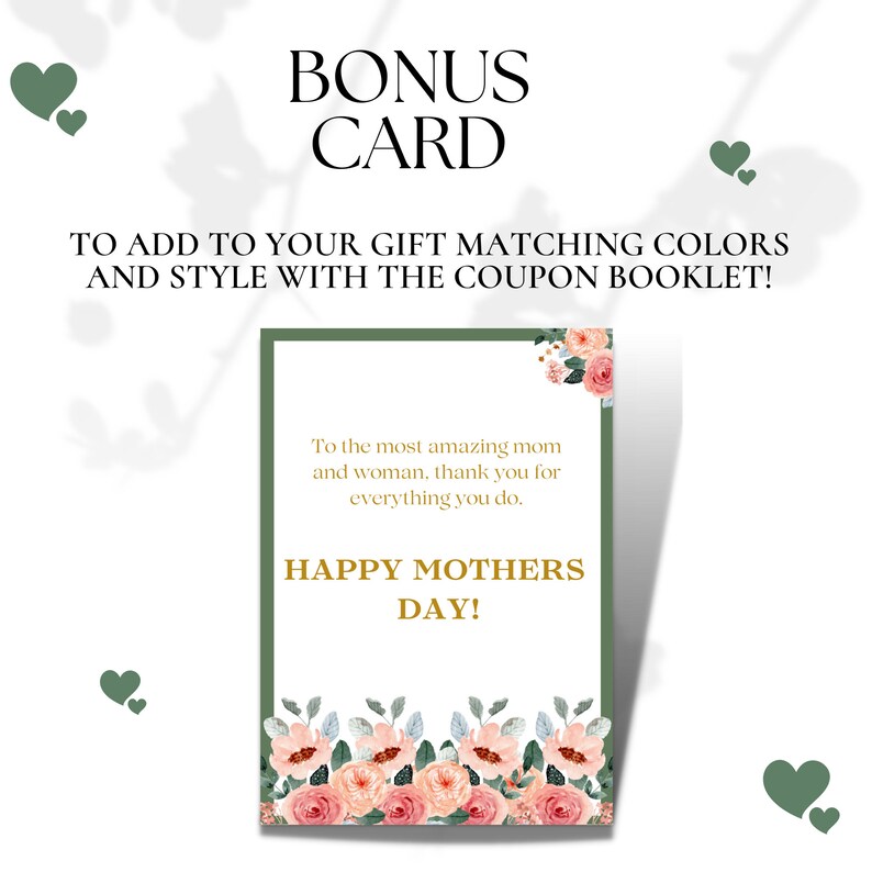 Editable Mom Coupon Book Template for Mothers Day Gift Idea, Printable ...