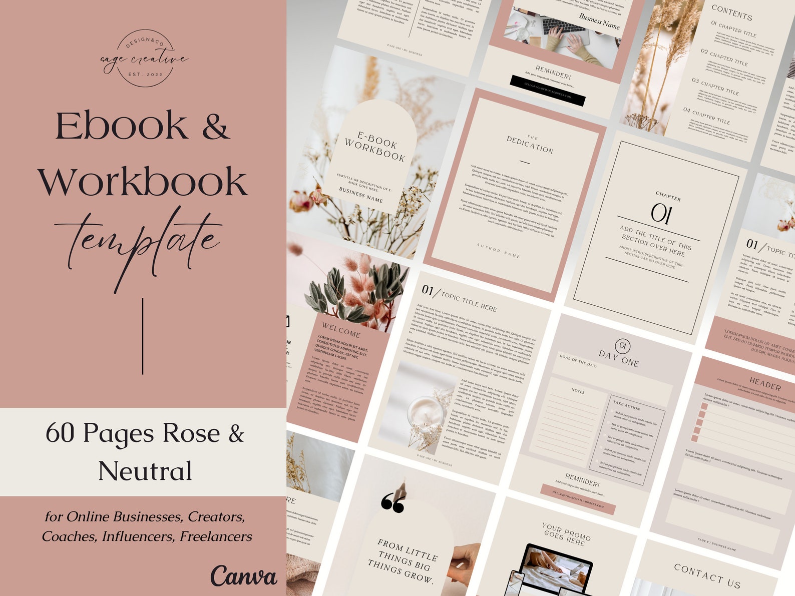 Ebook Template Canva, Worksheets Coaching, Canva E-book Template ...