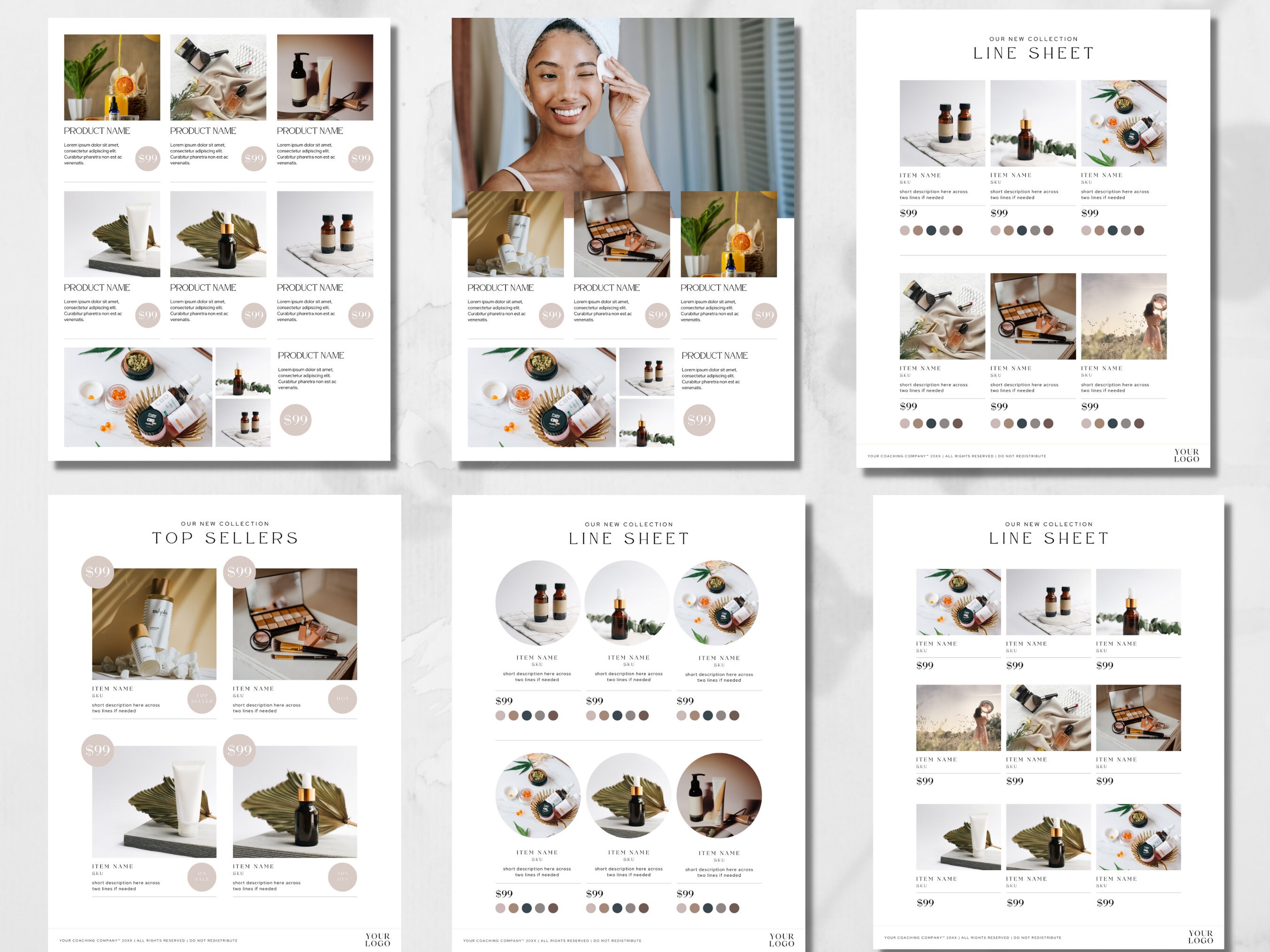 Wholesale Catalogue & Pricing Guide Template, Editable Linesheet for ...