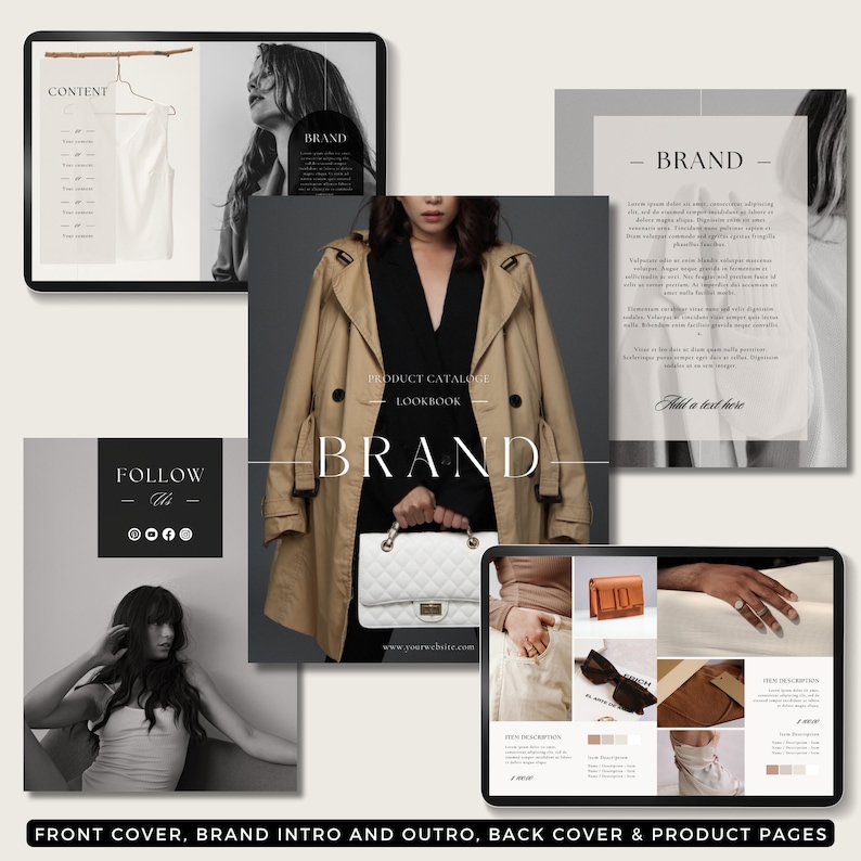 Lookbook Magazine Catalogue & Line Sheet Canva Template, Editable ...