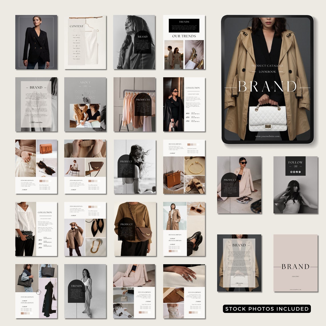Lookbook Magazine Catalogue & Line Sheet Canva Template, Editable ...
