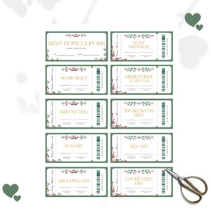 Editable Mom Coupon Book Template for Mothers Day Gift Idea, Printable ...