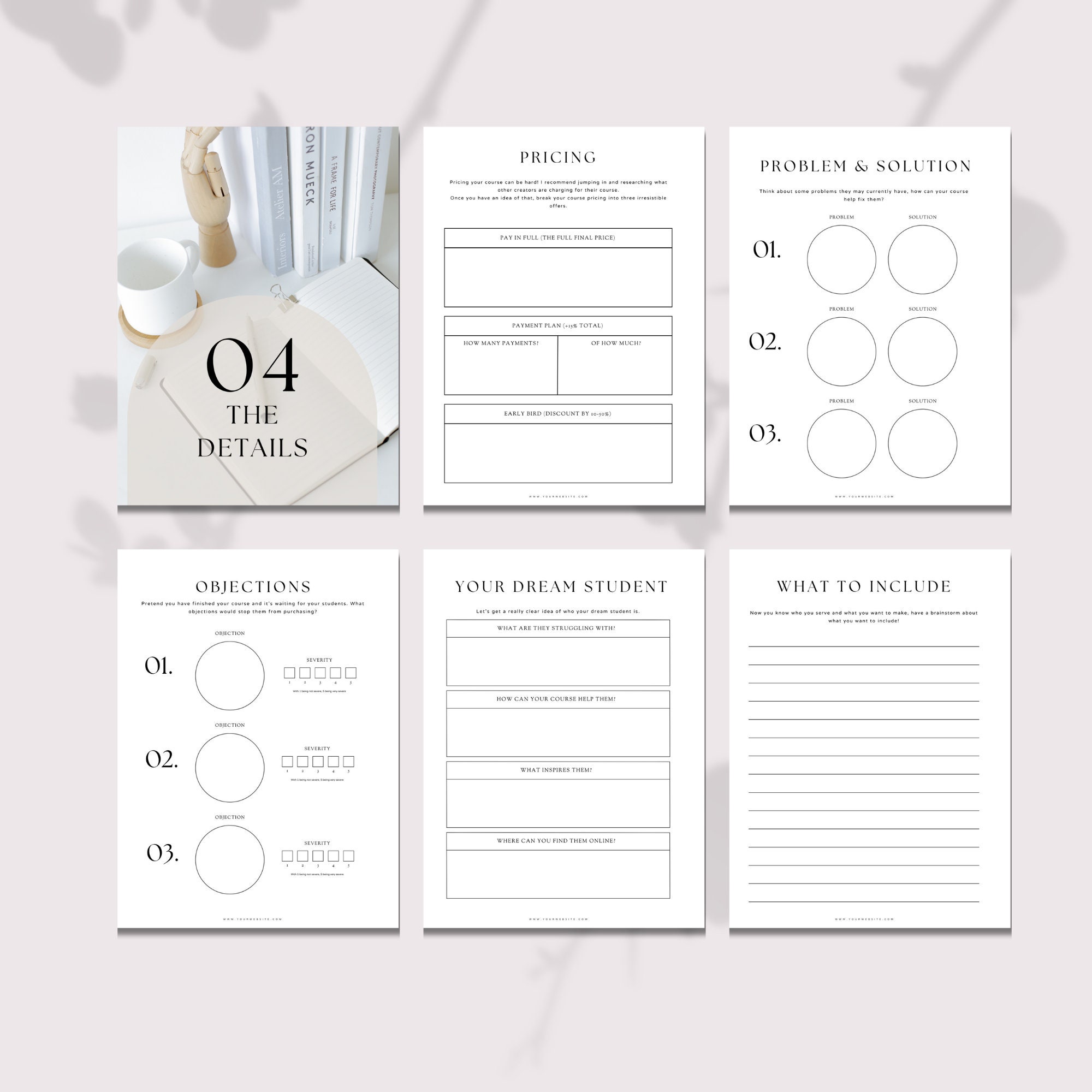 Printable Online Course Creation Planner Template, Course Creator ...