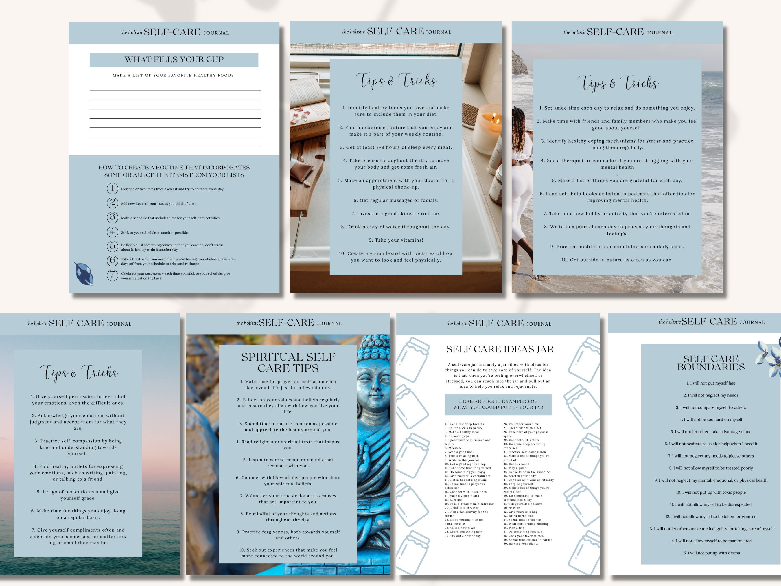 Printable Ultimate Self Care Journal and Daily Planner Template, Self ...