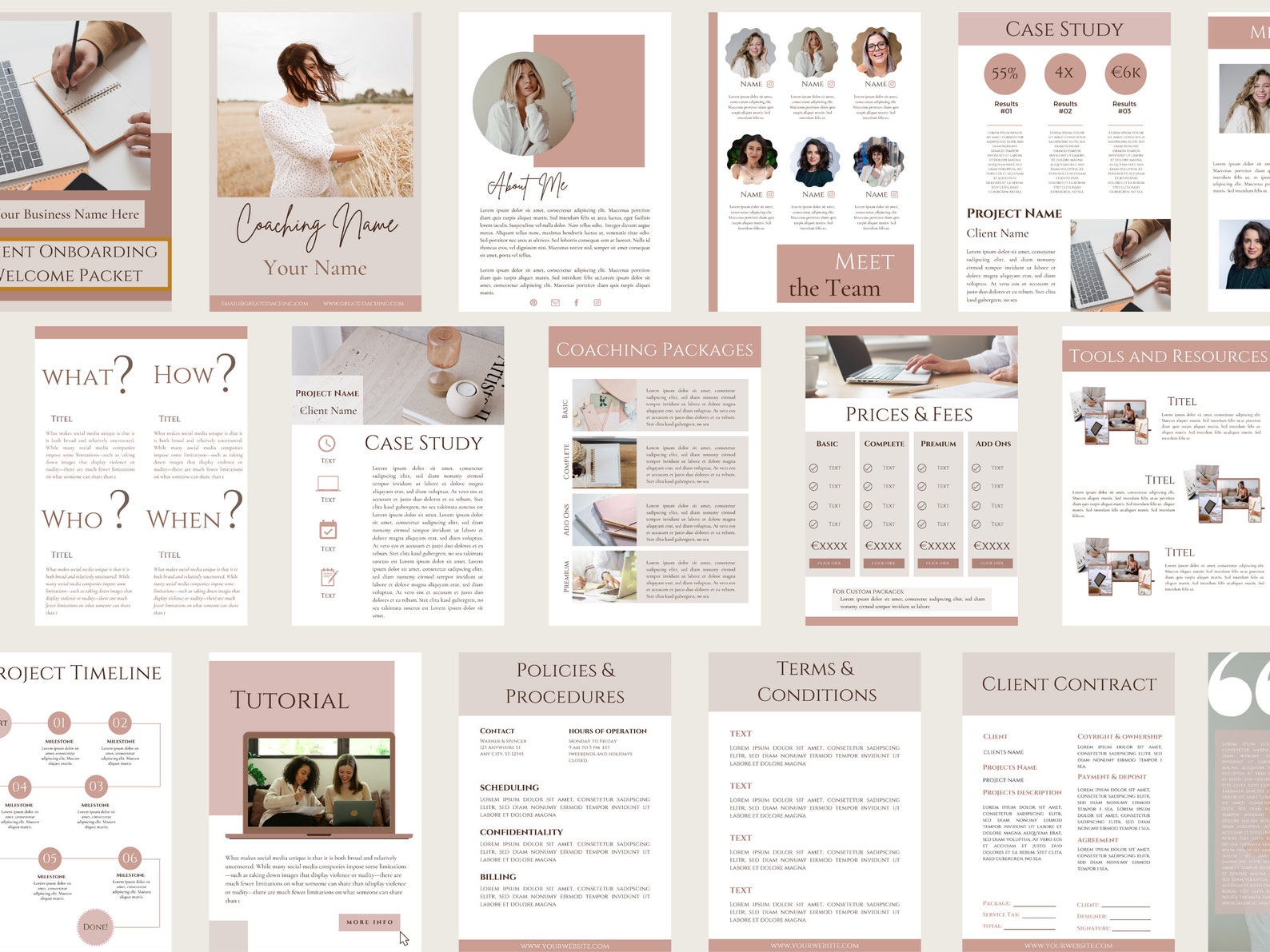 Client Welcome Packet Template | New Client Service Guide | Virtual ...