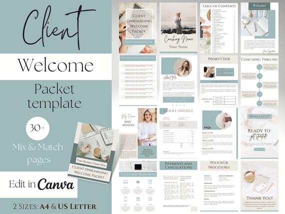 Client Welcome Packet Template New Client Service Guide - Etsy